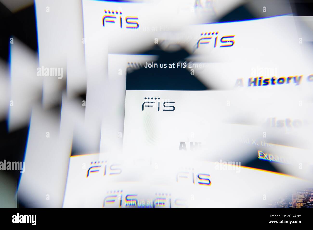 Milan, Italy - APRIL 10, 2021: Fidelity National Information FIS logo ...