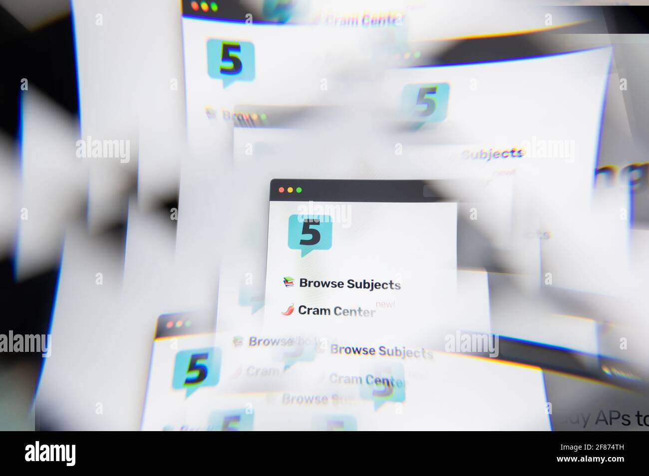 Milan, Italy - APRIL 10, 2021: Fiveable logo on laptop screen seen ...