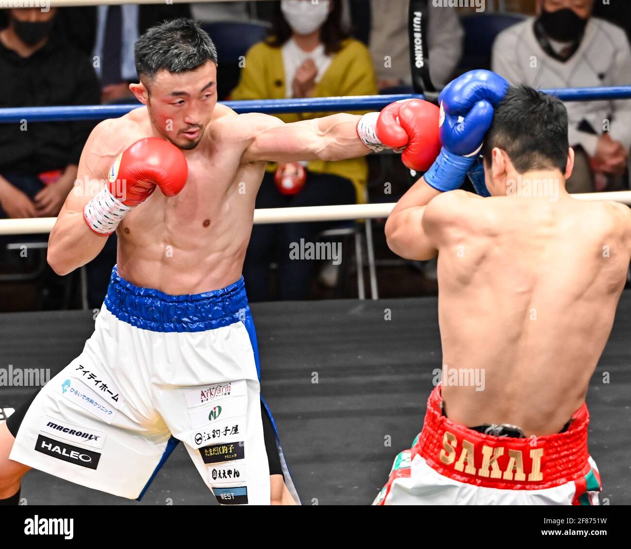 Tokyo, Japan. 8th Apr, 2021. (L-R) Keita Obara, Shoki Sakai Boxing ...