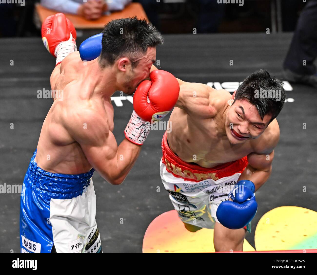Tokyo, Japan. 8th Apr, 2021. (L-R) Keita Obara, Shoki Sakai Boxing ...