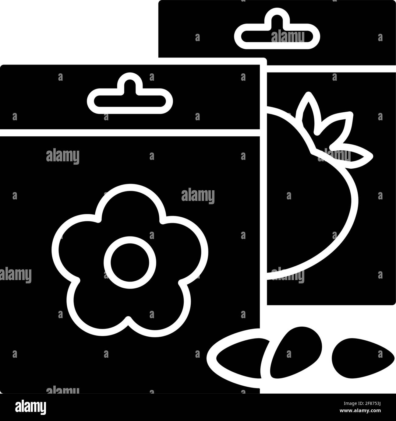 Seeds black glyph icon Stock Vector Image & Art - Alamy