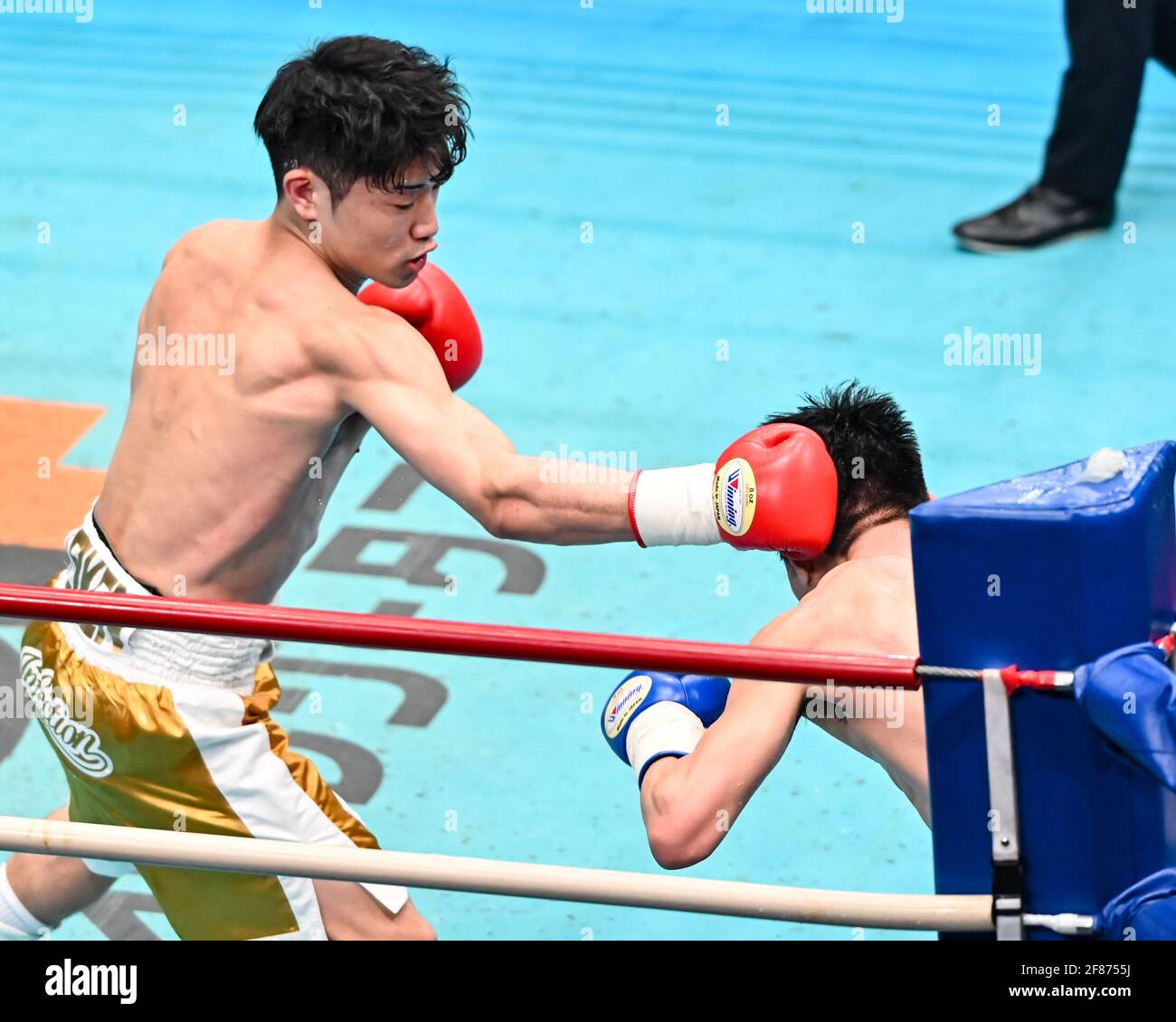 (L-R) Kenji Fujita, Motosuke Kimura, MACH 25, 2021 - Boxing : 6R ...