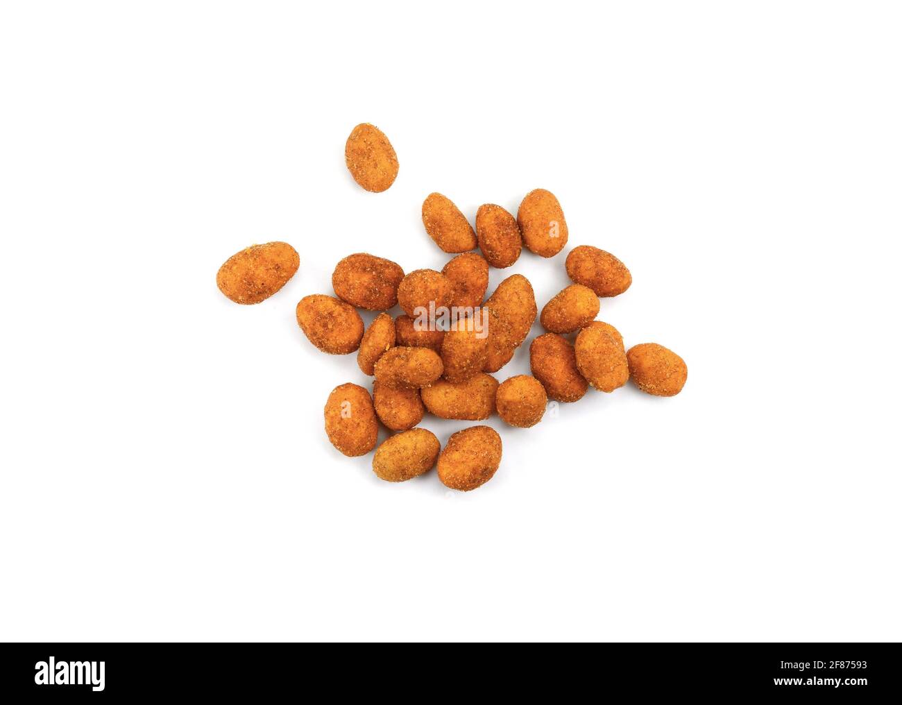 Crispy peanut isolated on white background. Coated peanuts isolated ...