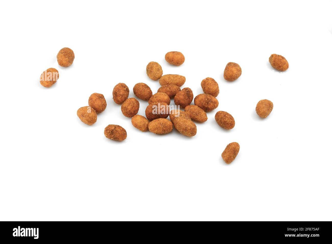 Crispy peanut isolated on white background. Coated peanuts isolated ...