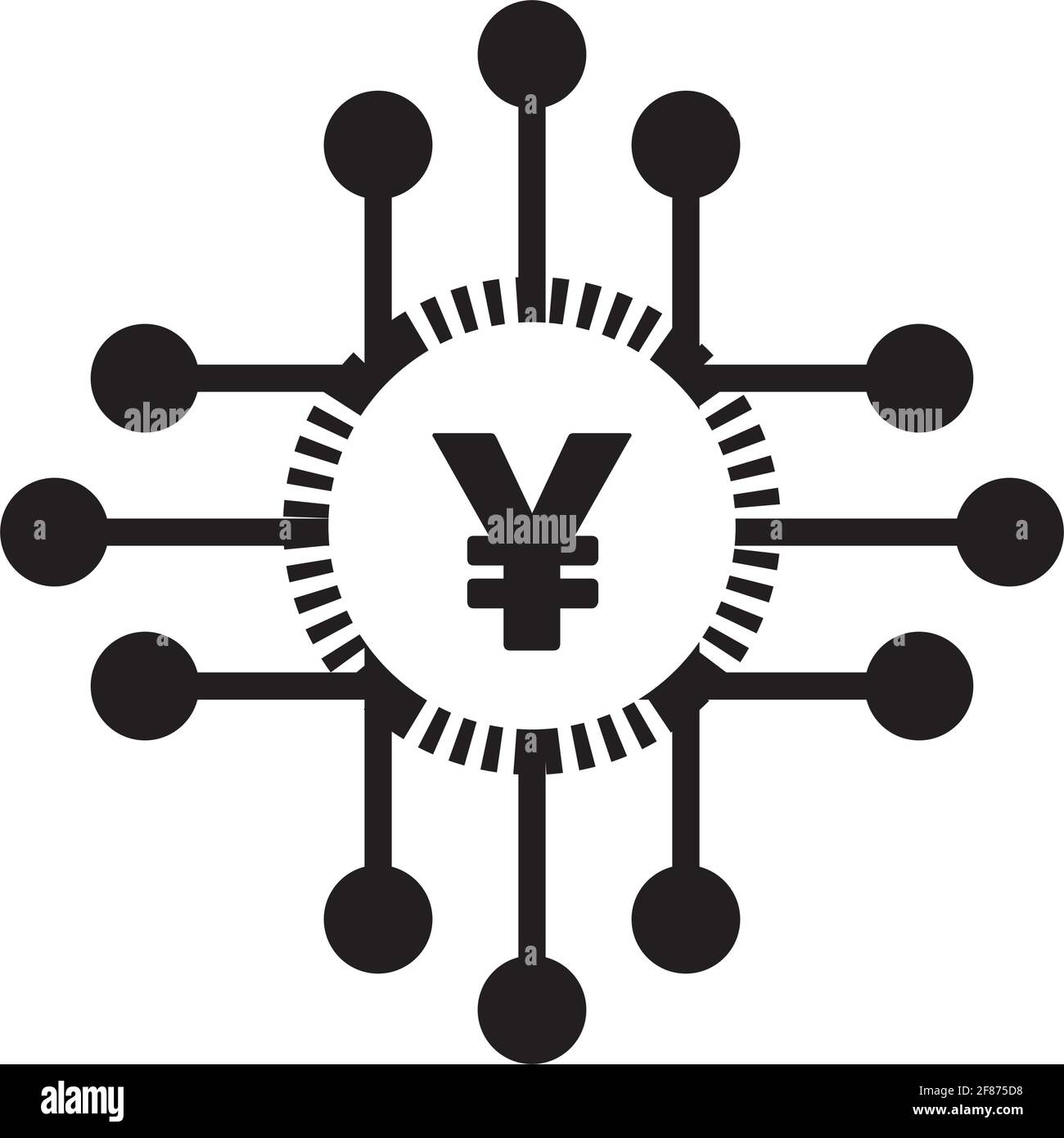 Digital Yuan icon vector currency symbol for digital transactions for ...