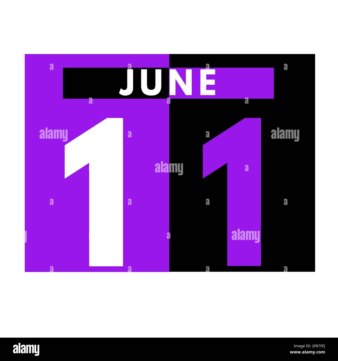 June 11 . Modern daily calendar icon .date ,day, month .calendar for ...