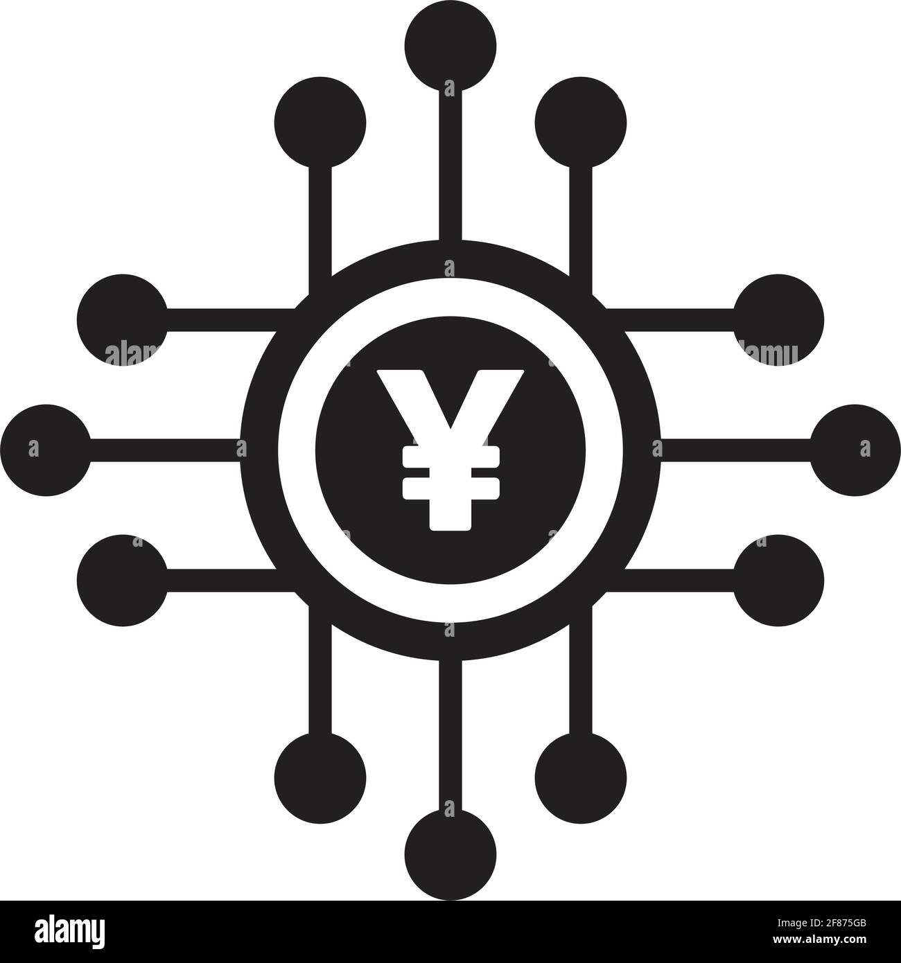 Digital Yuan sign icon vector currency symbol for digital transactions ...