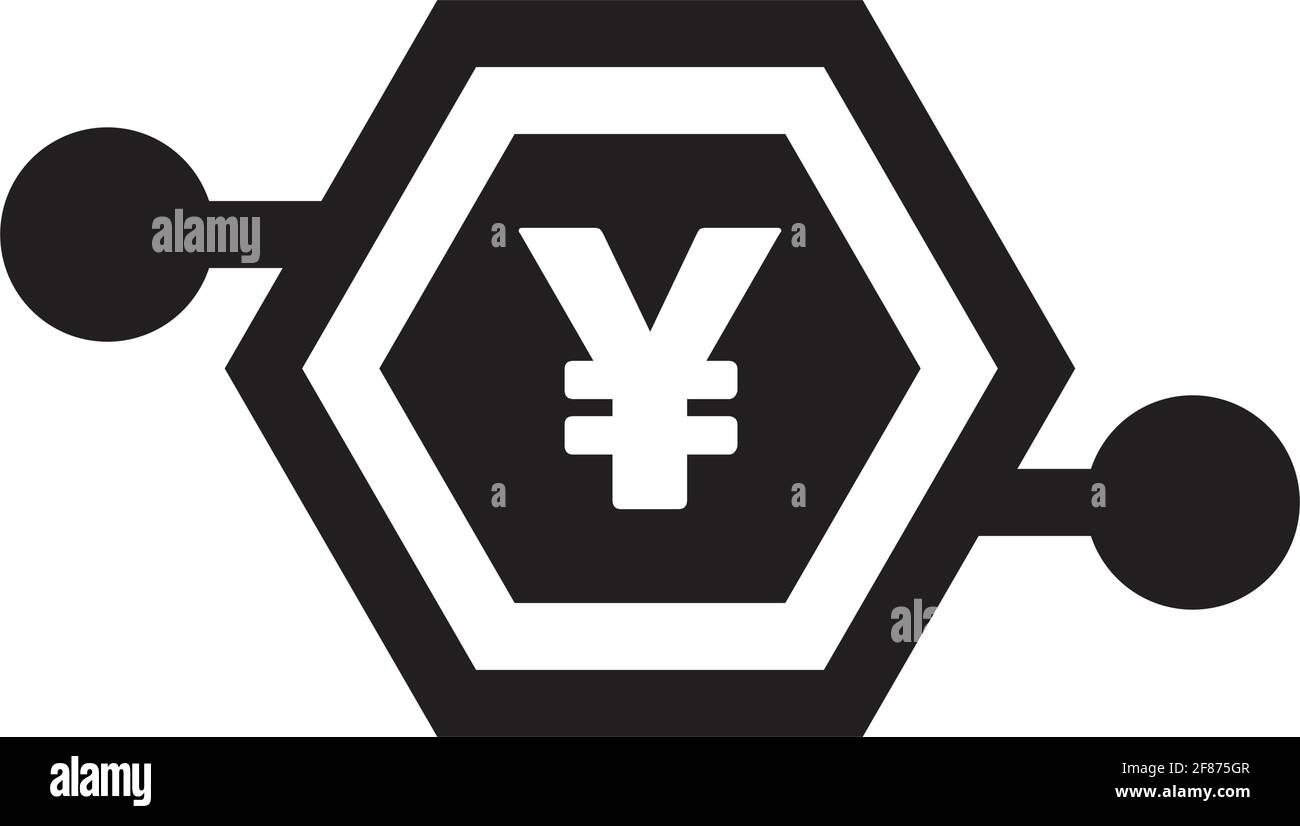 Digital Yuan currency icon vector symbol for digital transactions for ...