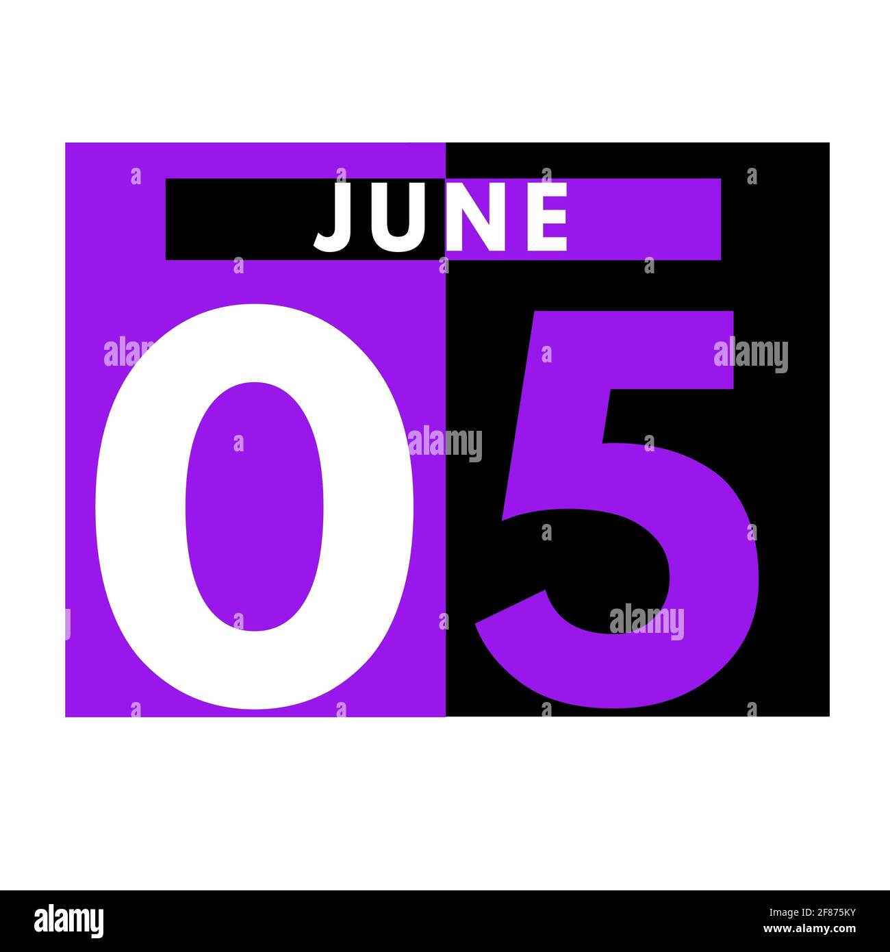June 5 . Modern daily calendar icon .date ,day, month .calendar for the ...