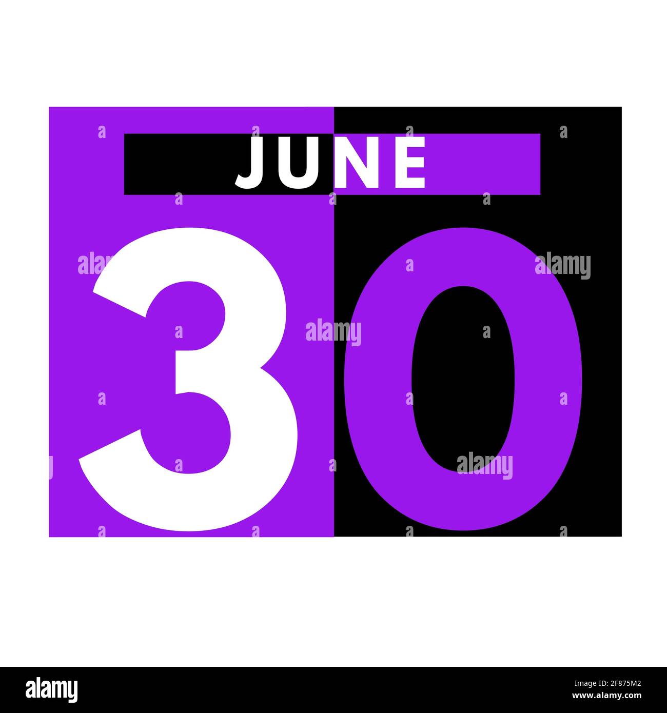 June 30 . Modern daily calendar icon .date ,day, month .calendar for ...
