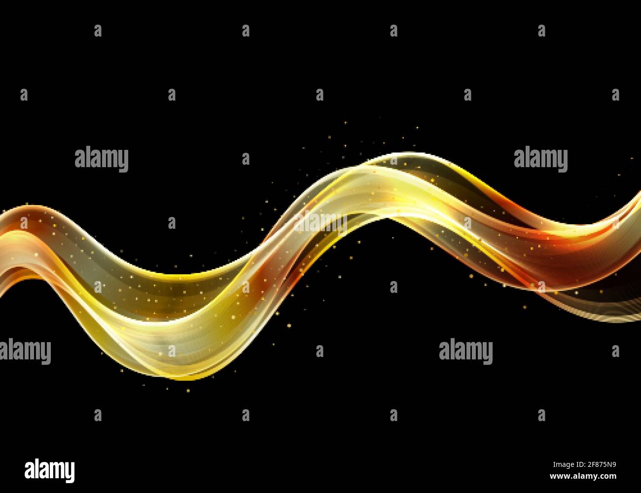 Abstract shiny color gold wave design element Stock Vector Image & Art ...