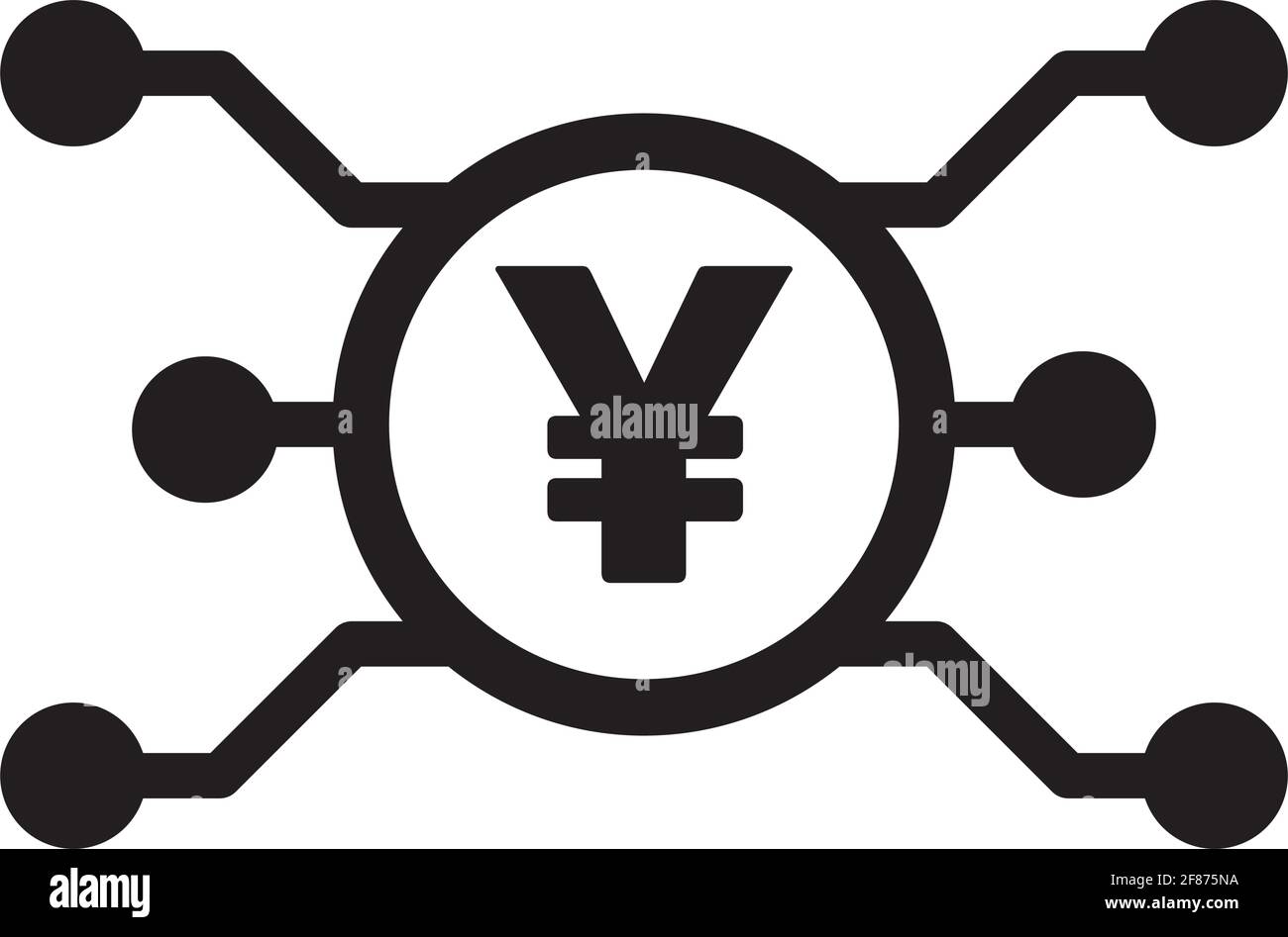 Digital Yen sign icon vector currency symbol for digital transactions ...