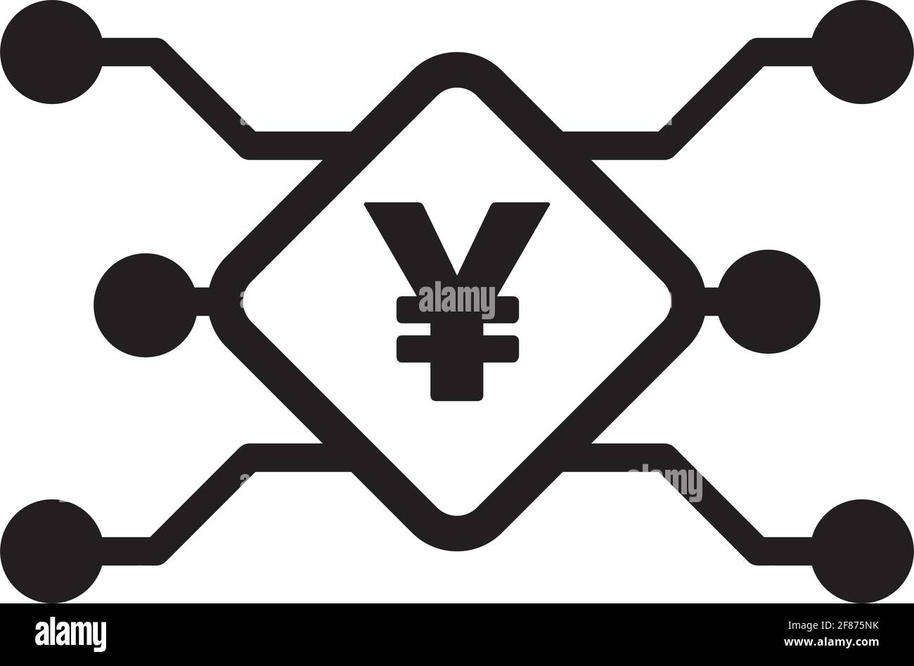 Digital Yen and Yuan currency icon vector symbol for digital ...