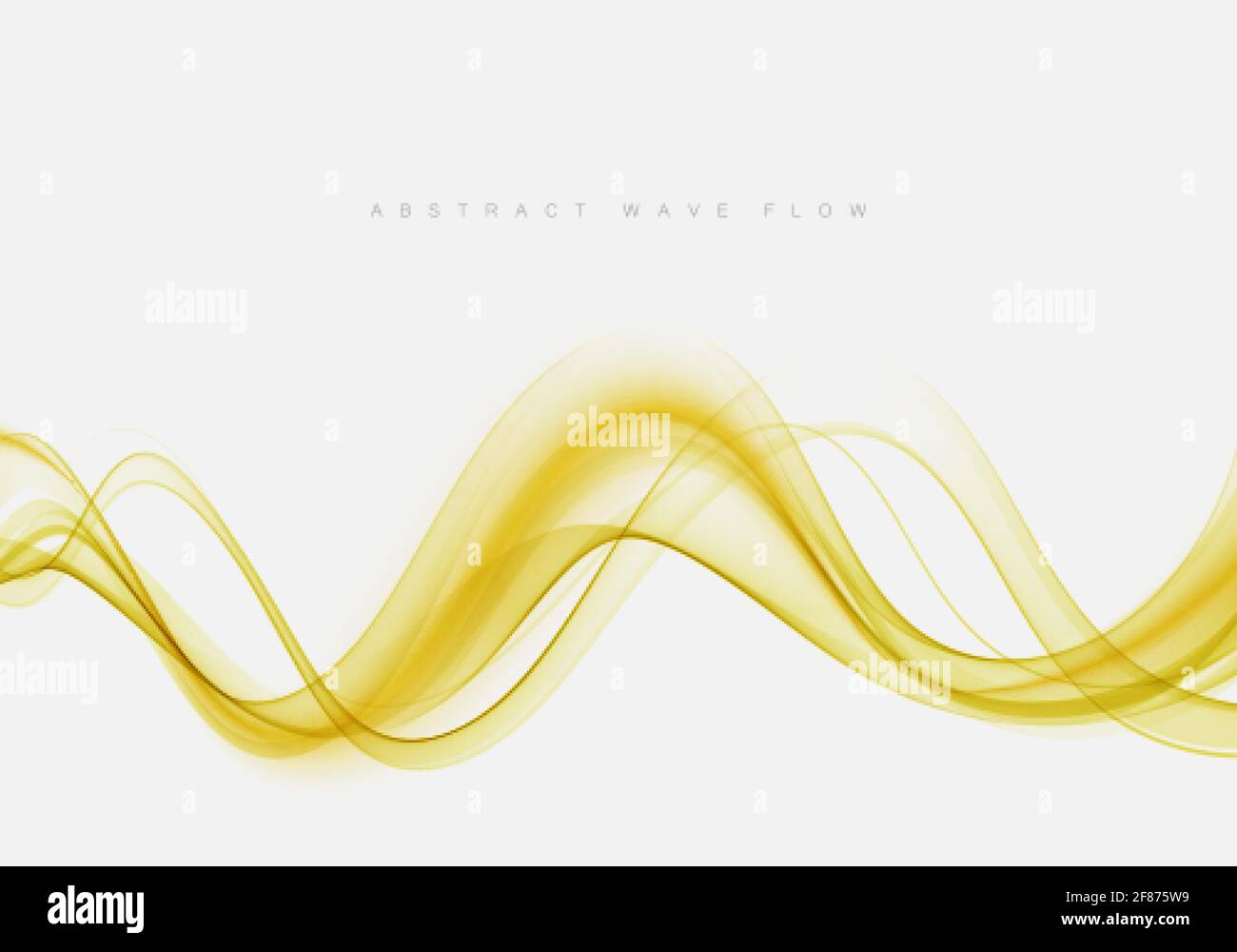 Smoky yellow waves background.Yellow wave flow element Stock Vector ...