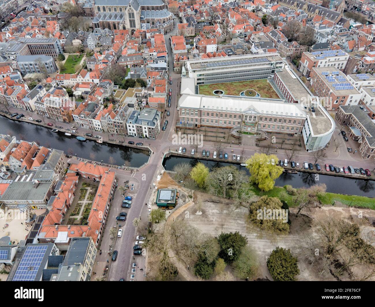 Aerial view of Leiden, Netherlands Stock Photo - Alamy
