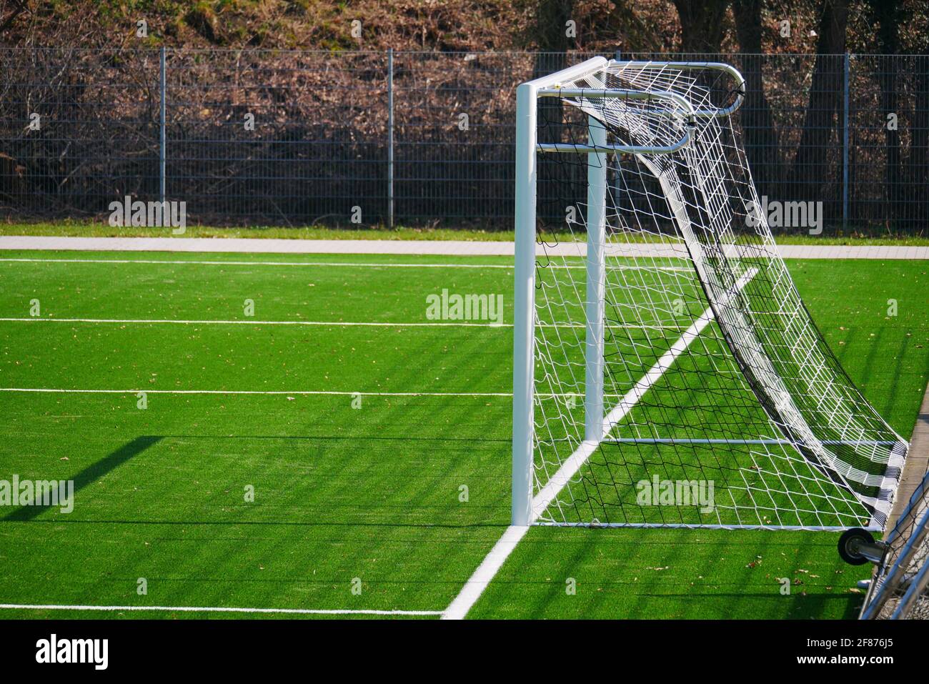 Football stadium empty goal hi-res stock photography and images - Alamy
