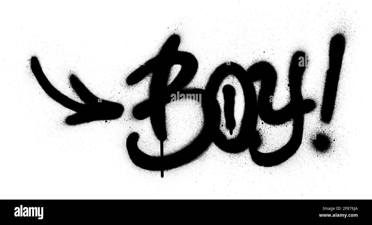 graffiti boy word sprayed in black over white Stock Vector Image & Art ...
