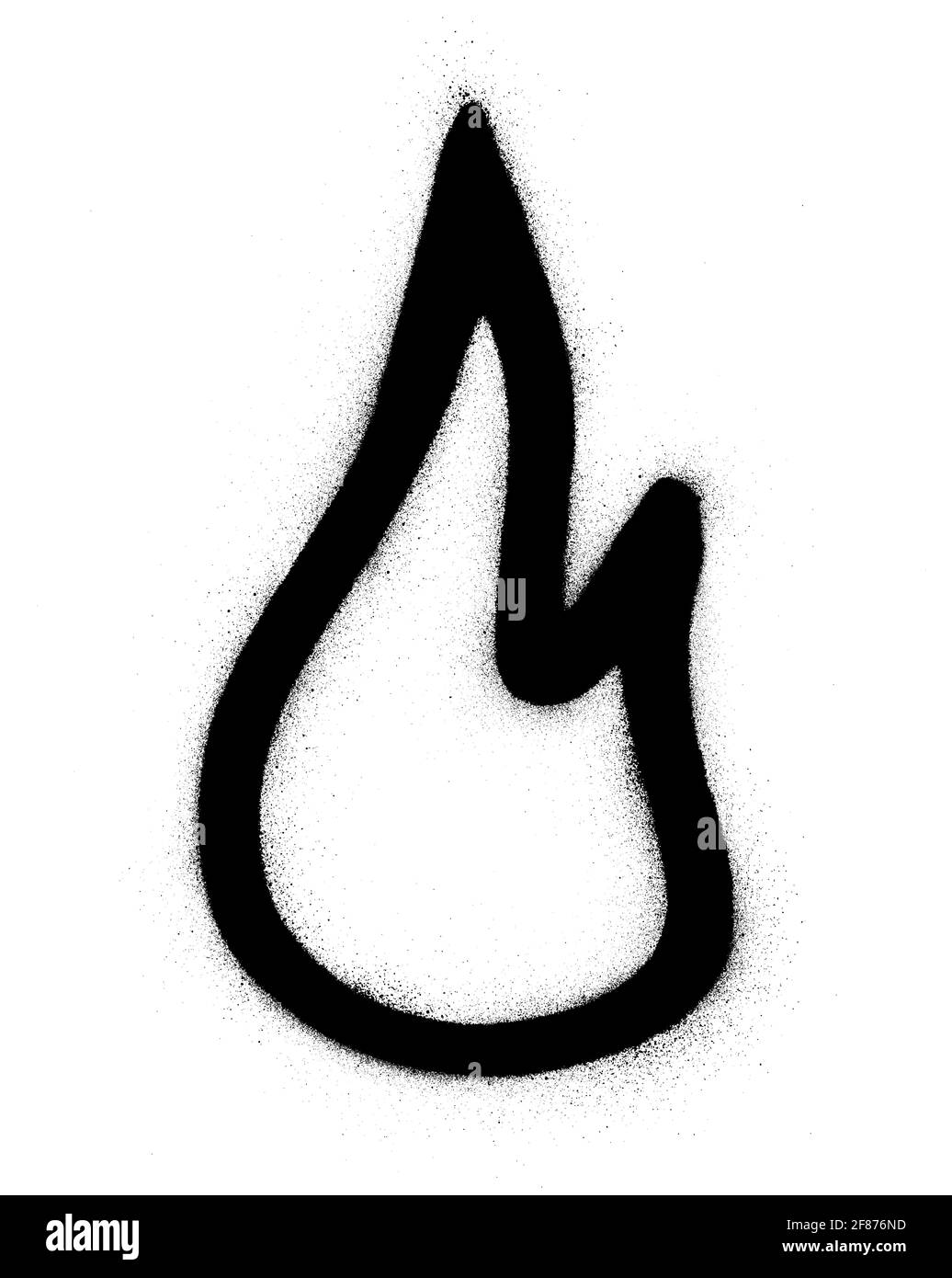 graffiti flame shape sprayed in black over white Stock Vector Image ...