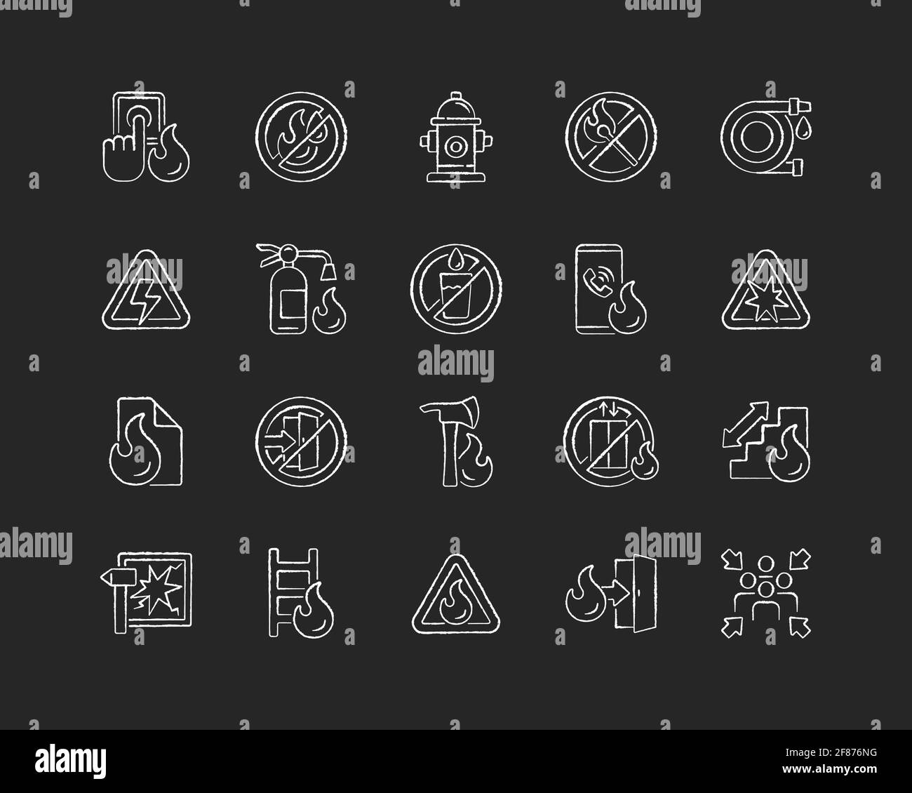 Fire drawn chalk on Stock Vector Images - Alamy