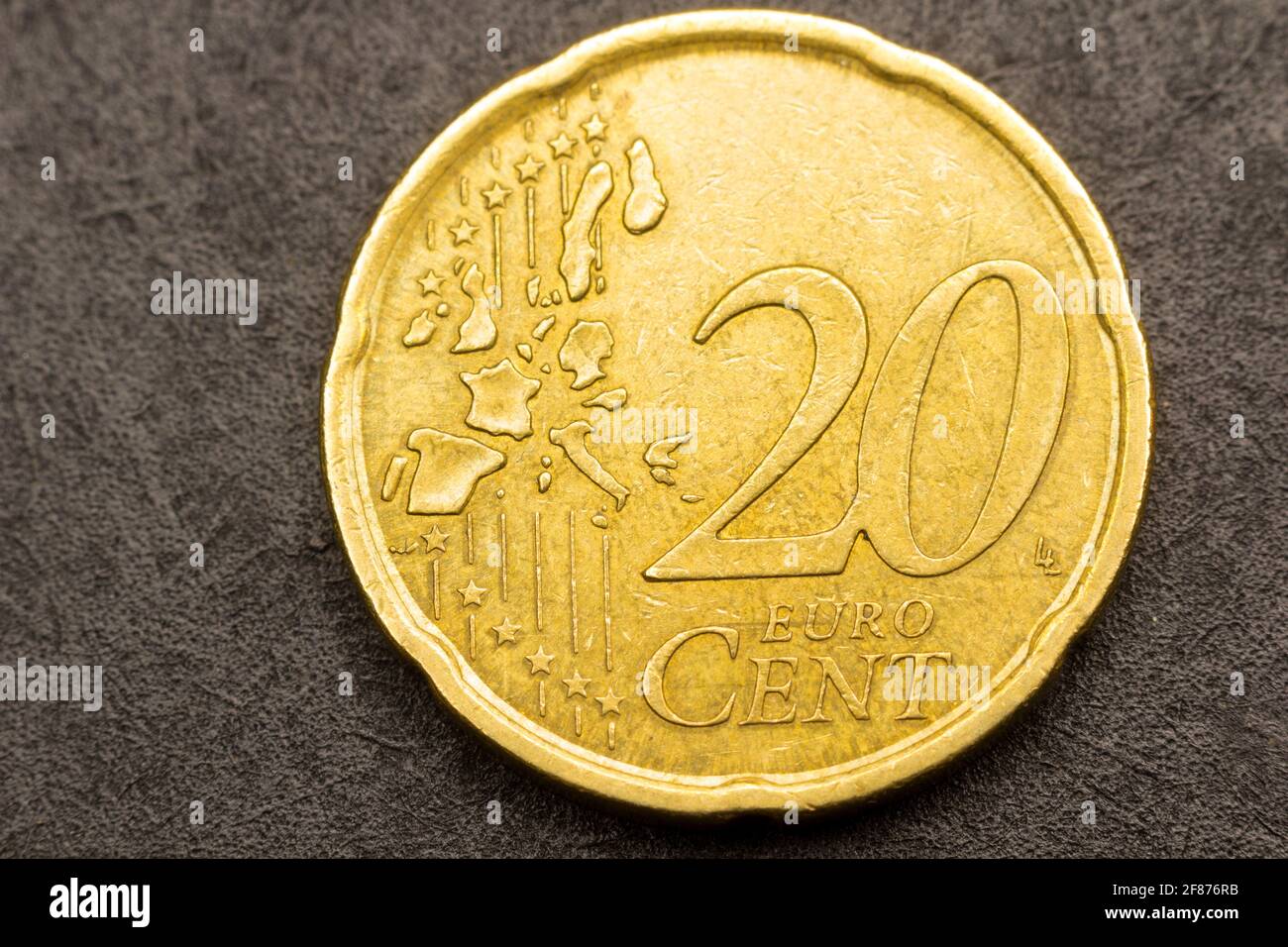 Euro coins, euro cents; official currency of the european economic ...