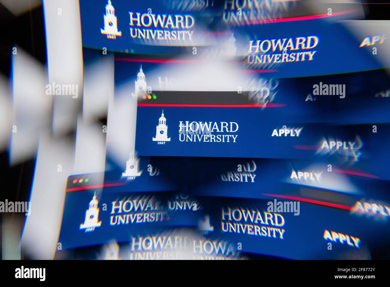 Milan, Italy - APRIL 10, 2021: Howard University logo on laptop screen ...