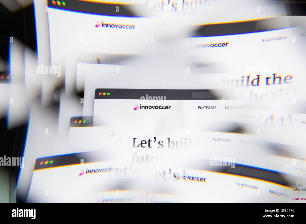 Milan, Italy - APRIL 10, 2021: innovaccer logo on laptop screen seen ...