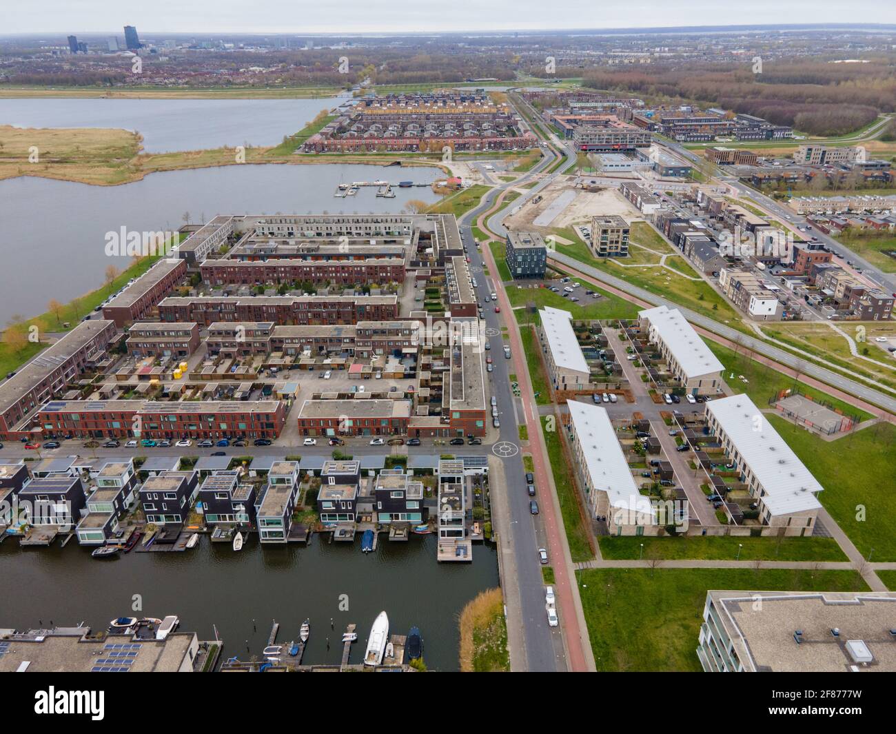 Aerial view of Leiden,Netherlands Stock Photo - Alamy