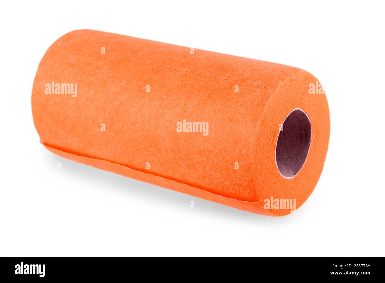 The Top view of red felt fabric roll isolated on white Stock Photo - Alamy