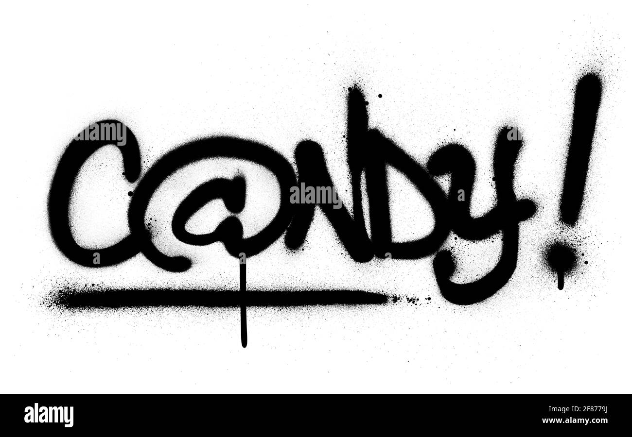 graffiti candy word sprayed in black over white Stock Vector Image ...