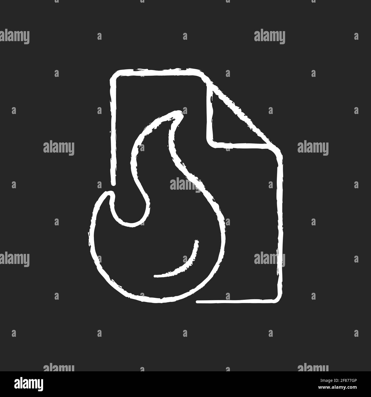 Fire blanket chalk white icon on black background Stock Vector Image ...