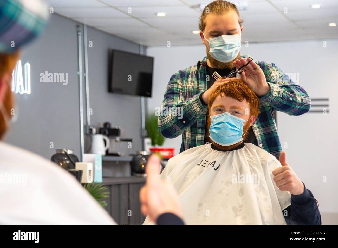 Halesowen, West Midlands, UK. 12th Apr, 2021. Company boss Rhys Barrett ...