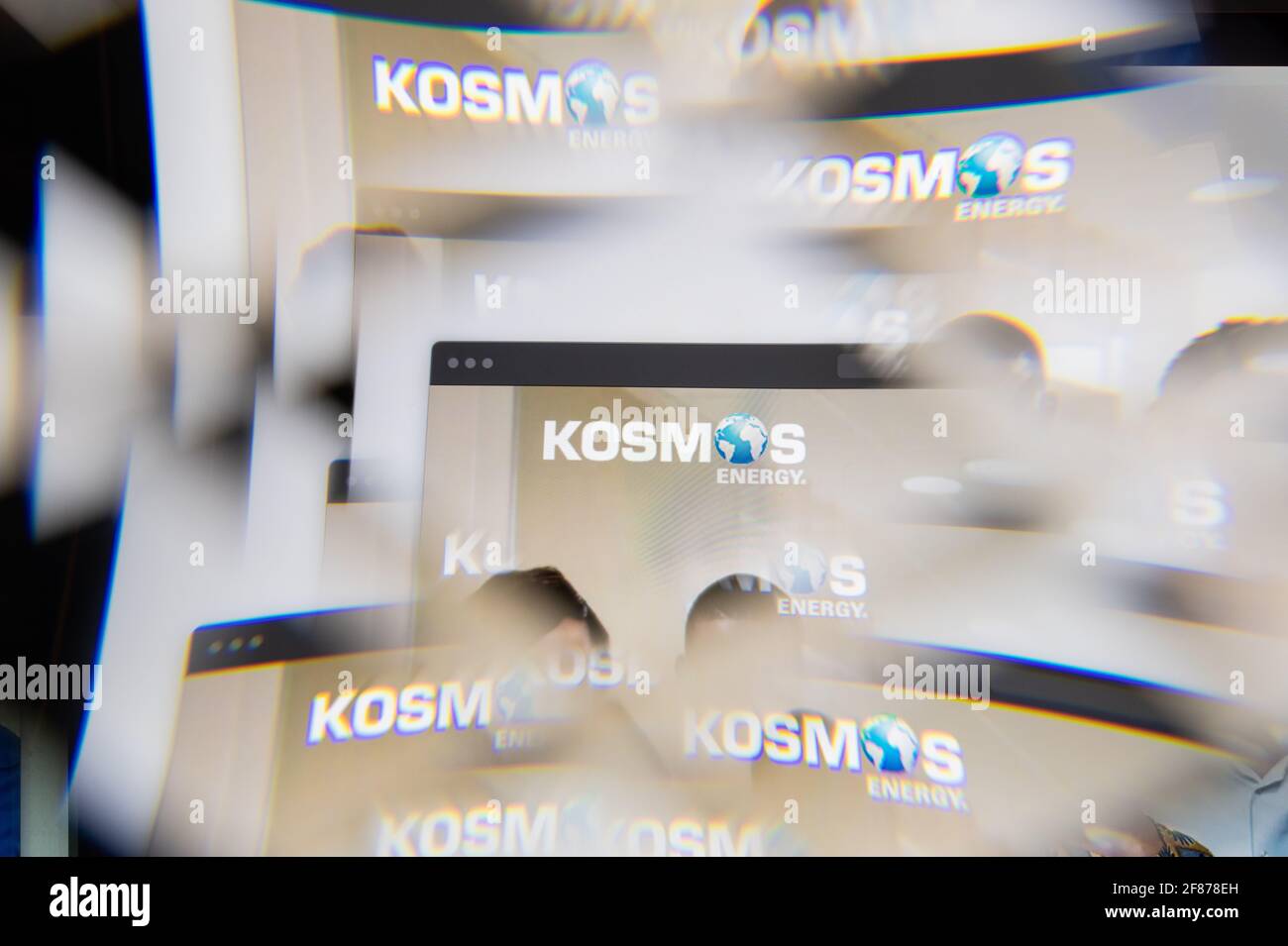 Milan, Italy - APRIL 10, 2021: Kosmos Energy logo on laptop screen seen ...
