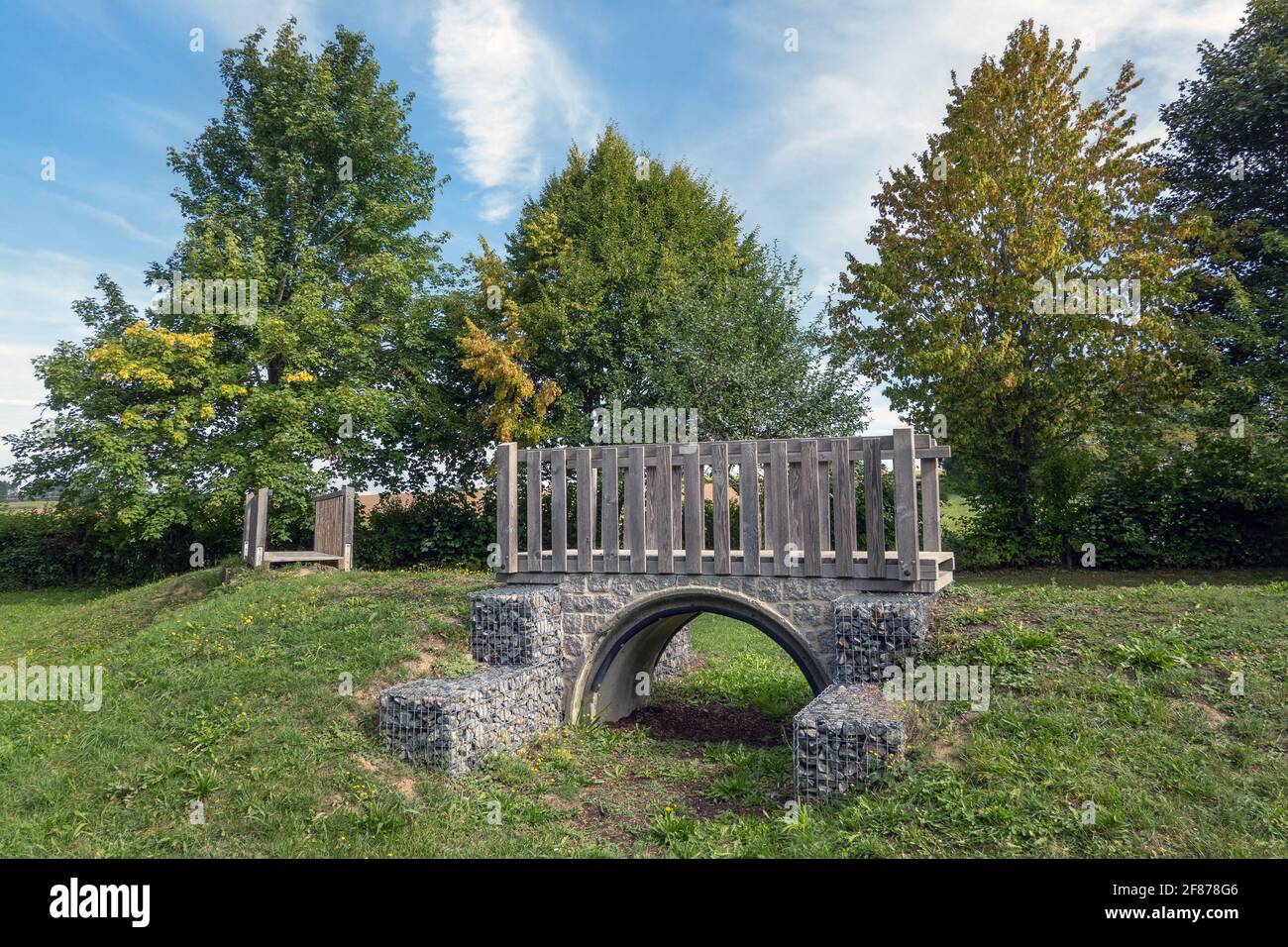 Small bridge for playing in a childrens playground Stock Photo - Alamy