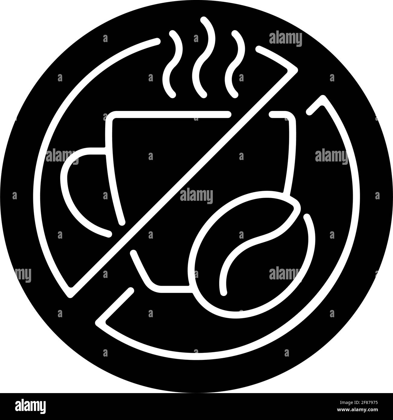 Label caffeine free icon hi-res stock photography and images - Alamy