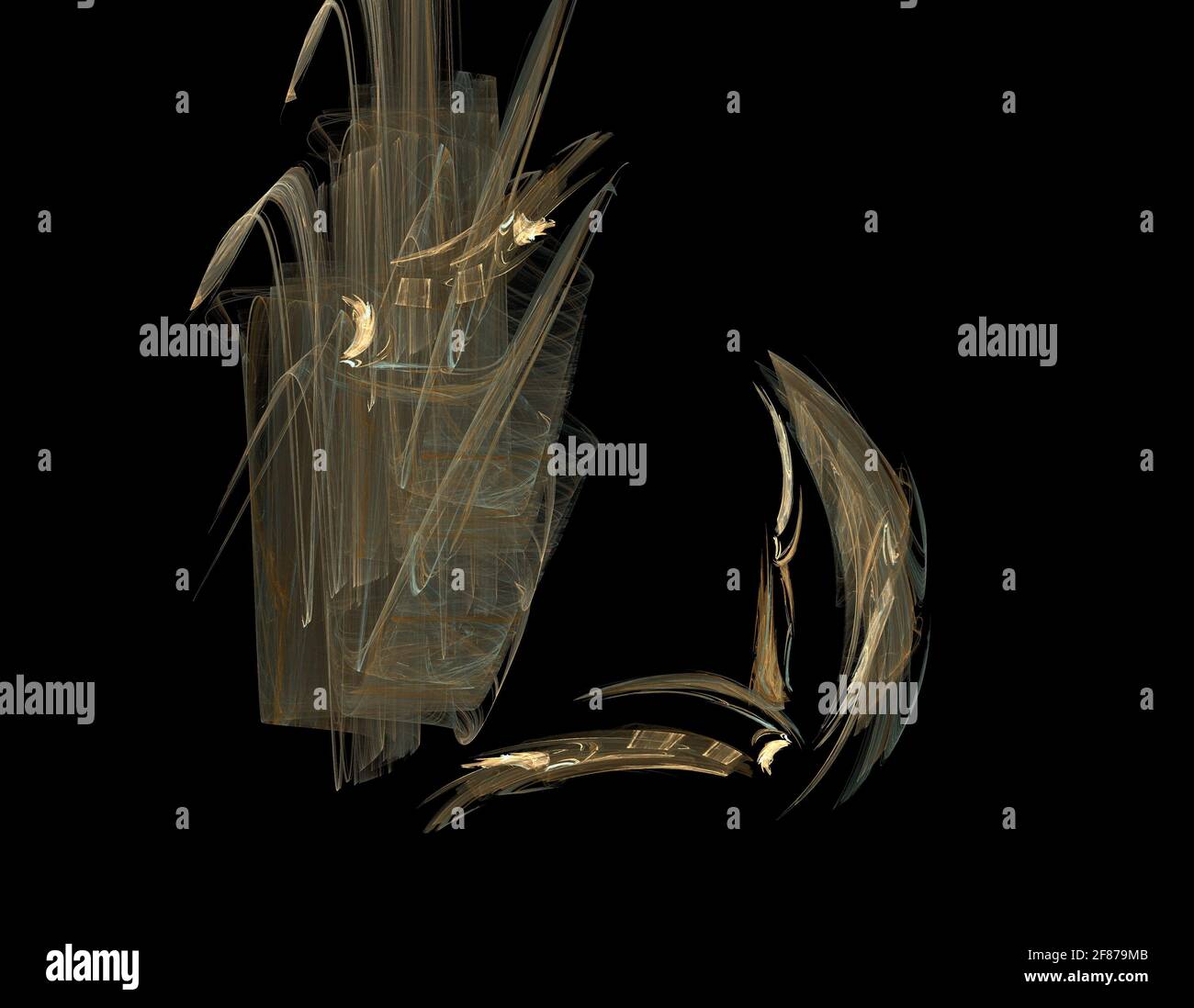 image of one Digital Fractal on Black Color Stock Photo - Alamy