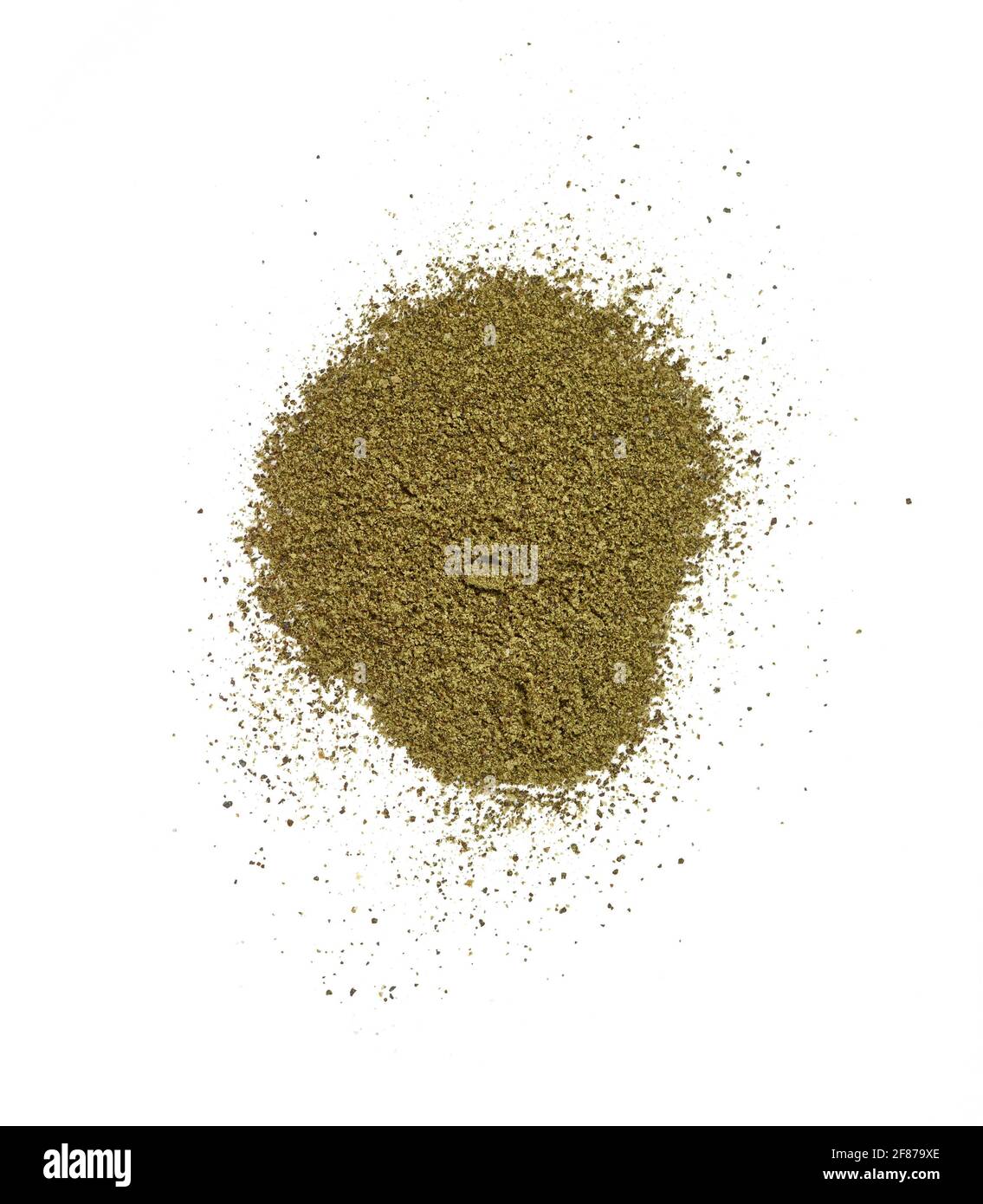 Hemp seed powder. Raw organic hemp protein powder isolated on white ...