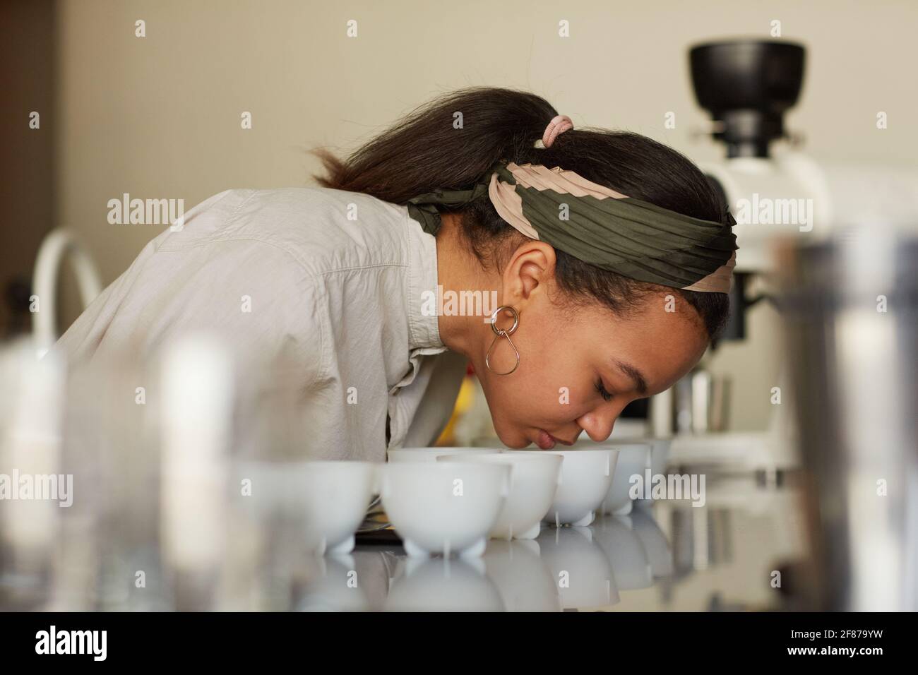 Food taste test row hi-res stock photography and images - Alamy