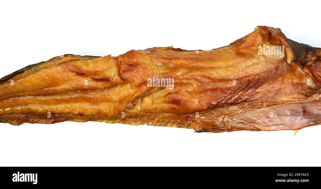 Smoked fish without the head isolated on white background Stock Photo ...