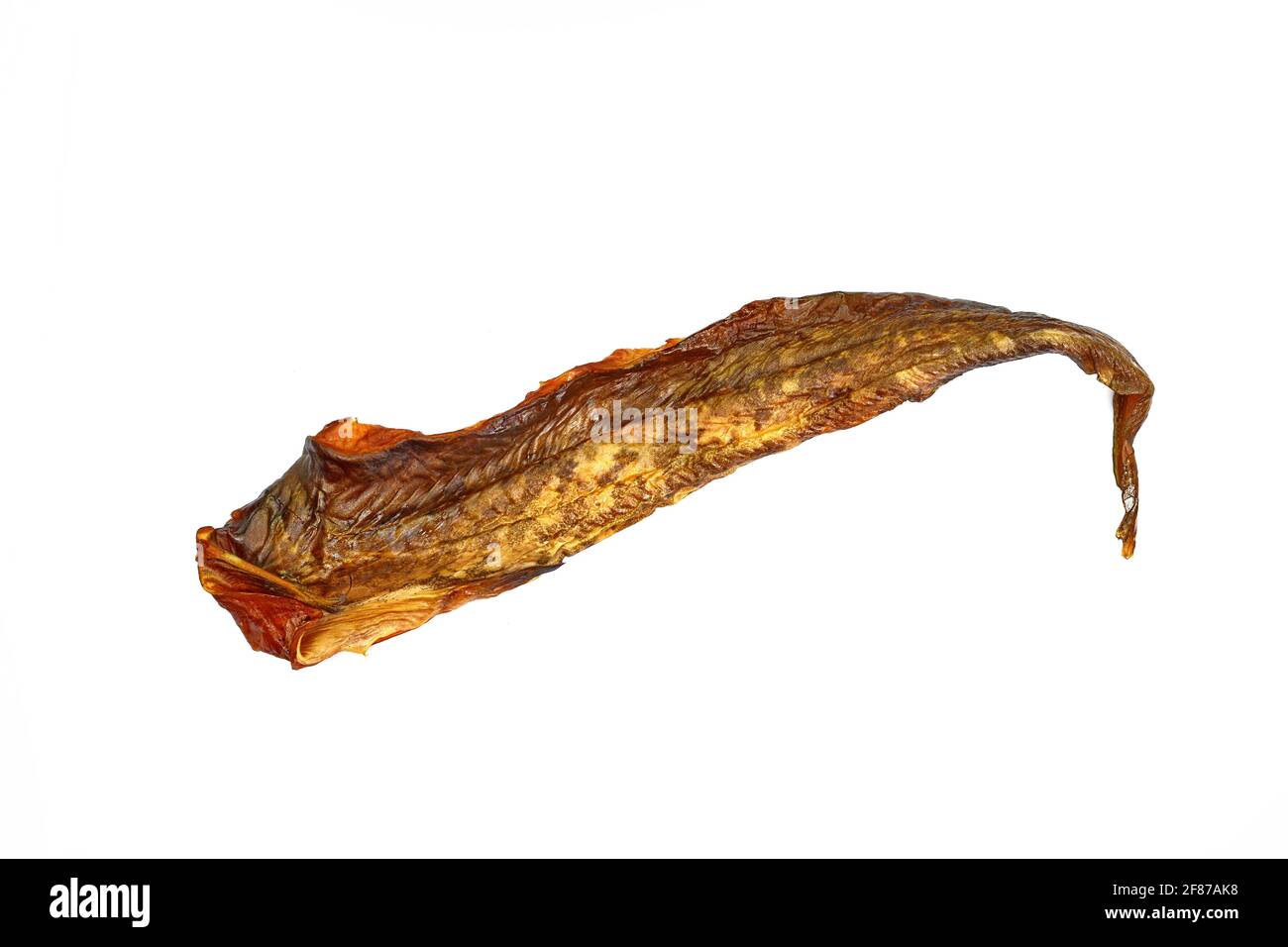 Smoked fish without the head isolated on white background Stock Photo ...