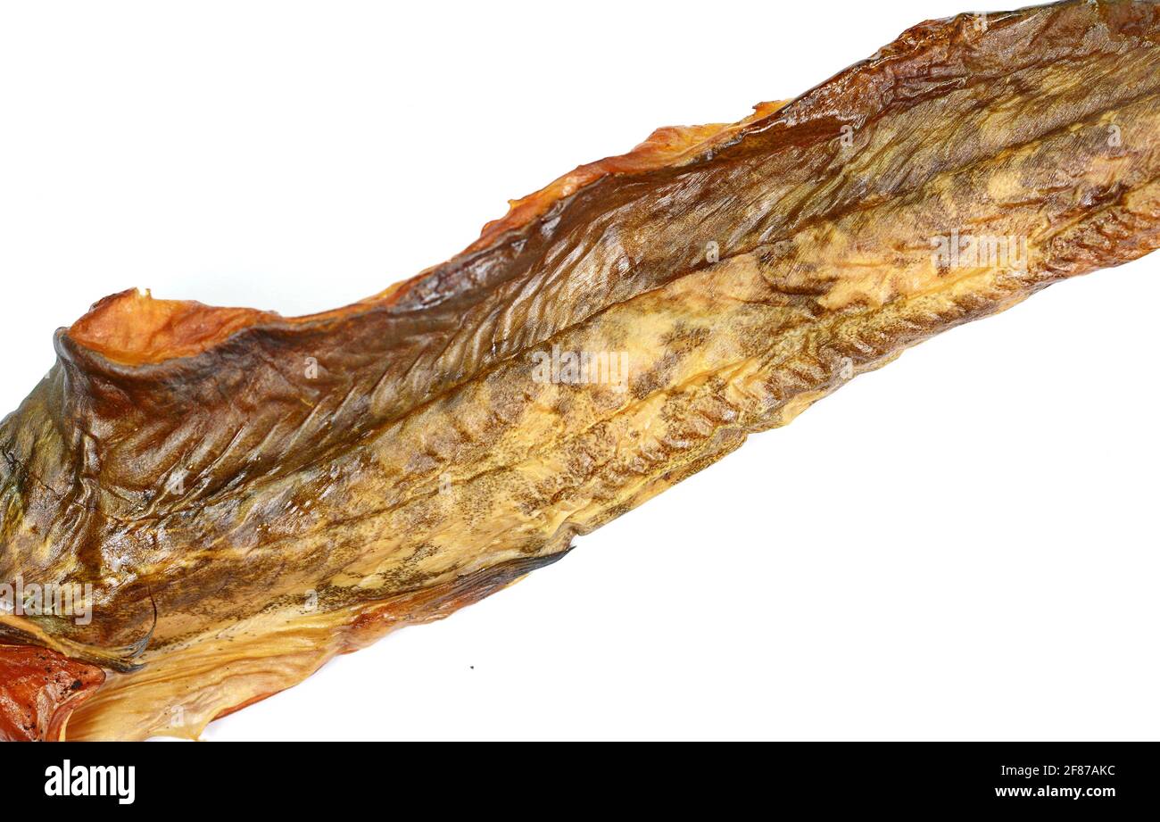 Smoked fish without the head isolated on white background Stock Photo ...