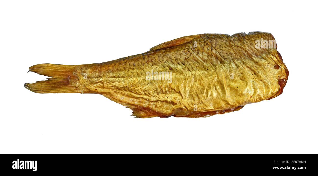 Smoked fish without the head isolated on white background Stock Photo ...