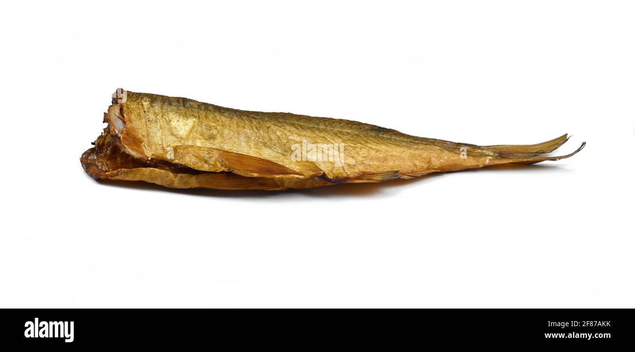 Smoked fish without the head isolated on white background Stock Photo ...