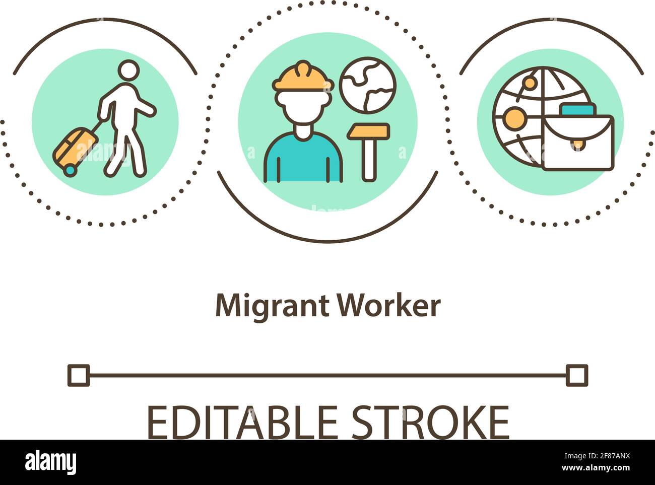 Migrant worker concept icon Stock Vector Image & Art - Alamy