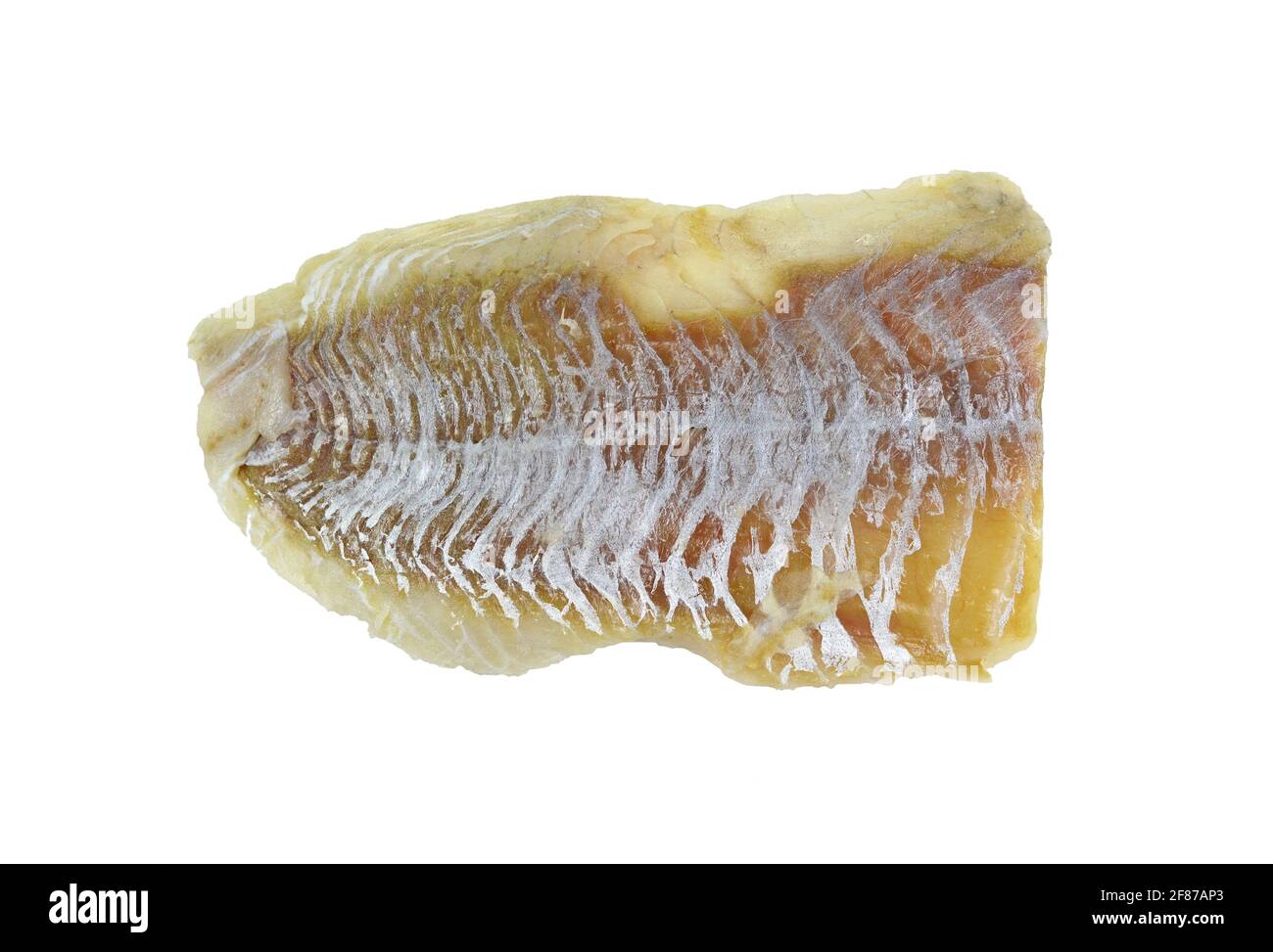 Raw cod fillet before cooking. Isolated over white background Stock ...