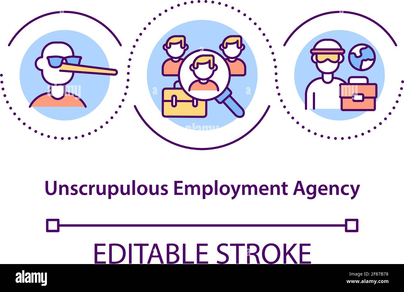Employment fraud Stock Vector Images - Alamy