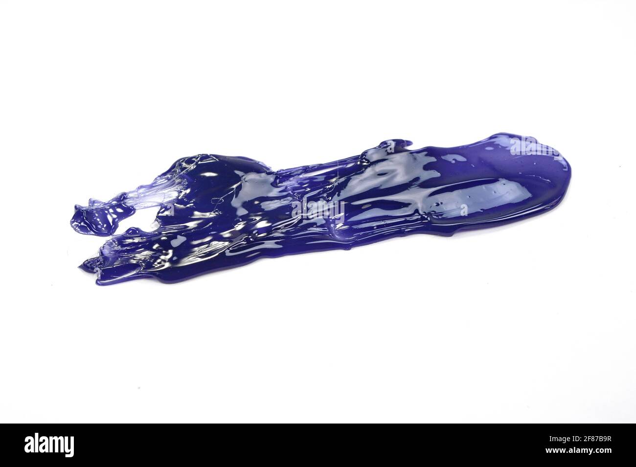 Blue melted wax isolated on white background. Hot wax puddle . hot wax ...
