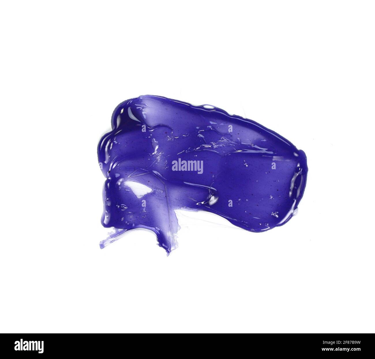 Blue melted wax isolated on white background. Hot wax puddle . hot wax ...