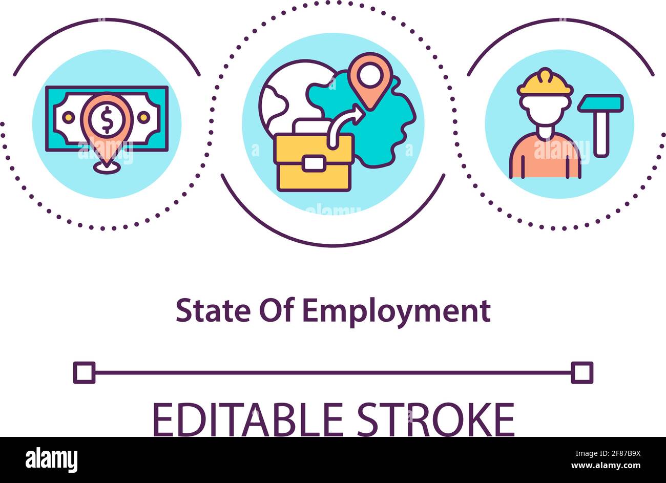 State of employment concept icon Stock Vector Image & Art - Alamy