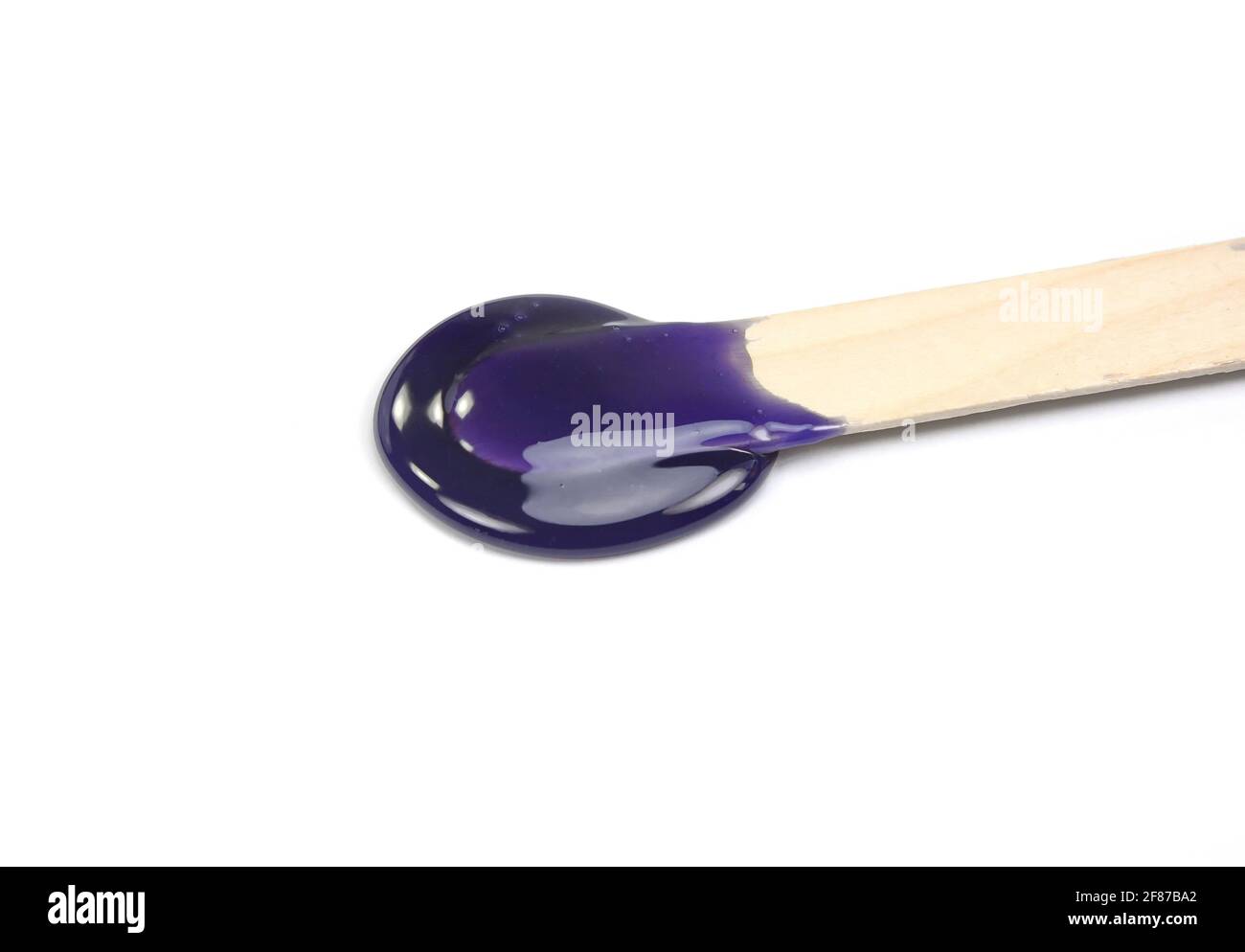 Blue melted wax isolated on white background. Hot wax puddle . hot wax ...