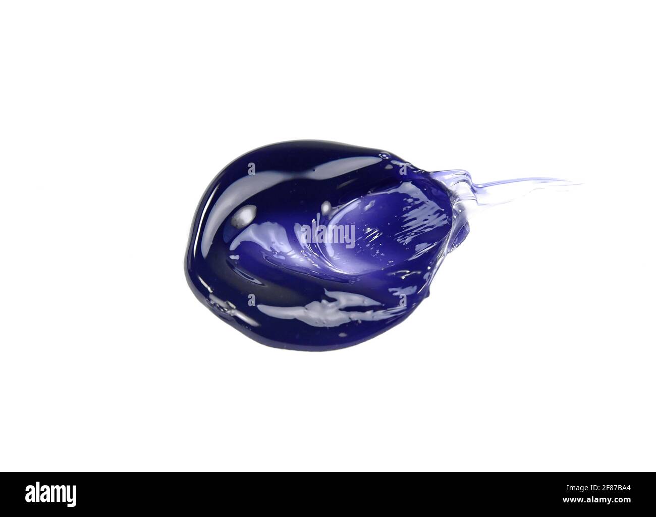 Blue melted wax isolated on white background. Hot wax puddle . hot wax ...